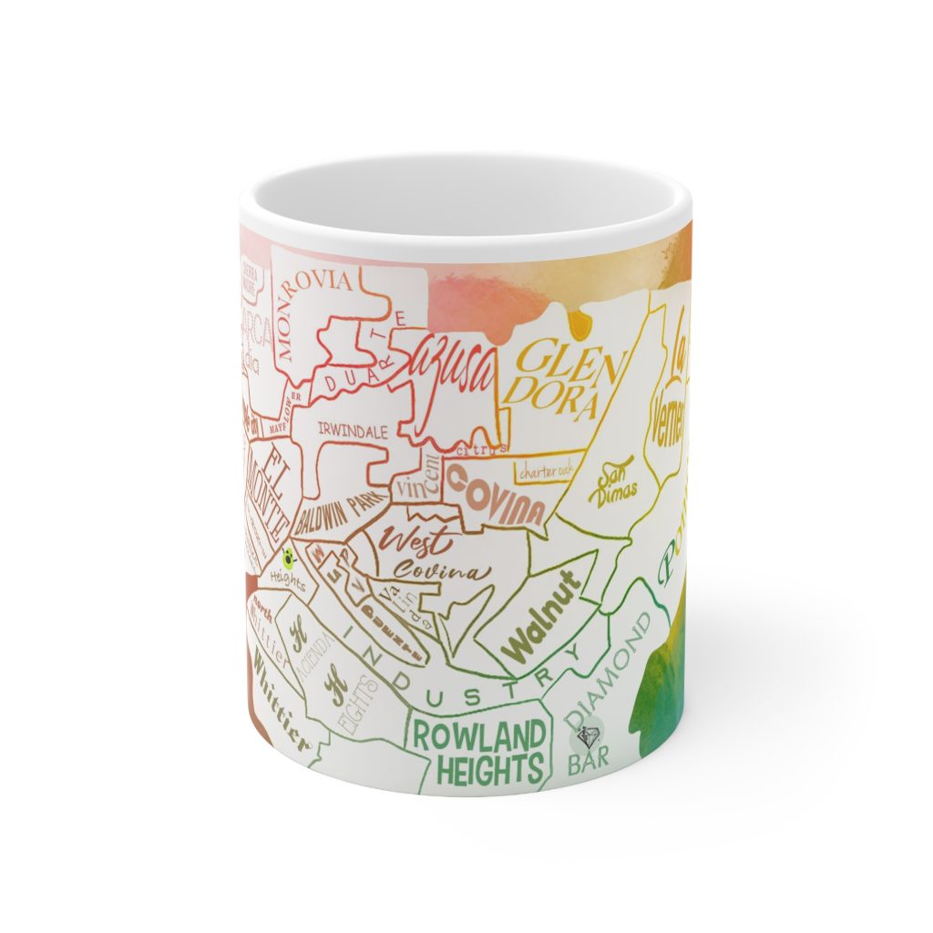 SGV Map - White Ceramic Mug, 11oz - MySGV